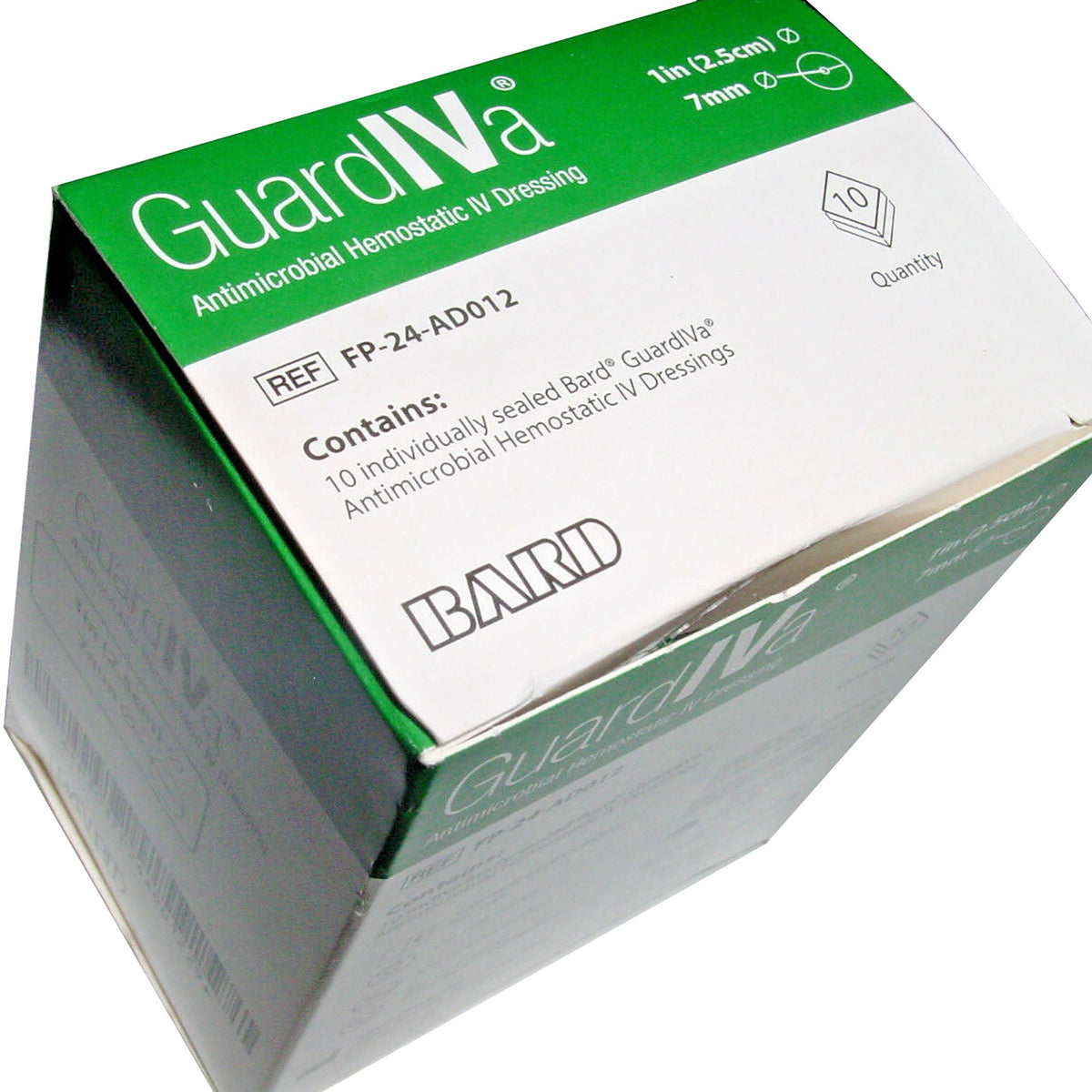 BD FP-24-AD012 GuardIVa Antimicrobial Hemostatic IV Dressing 1"/