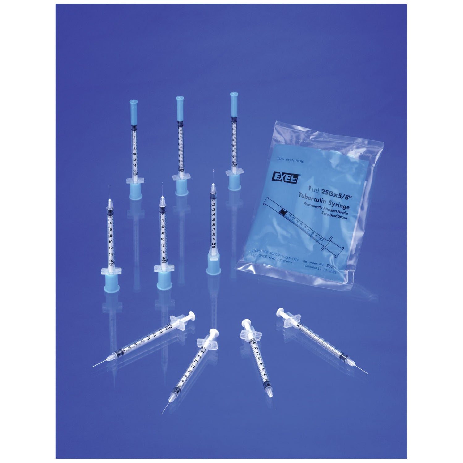 Exel Corporation 26046 Tuberculin Syringe Needle 25G x 5/8" Zero