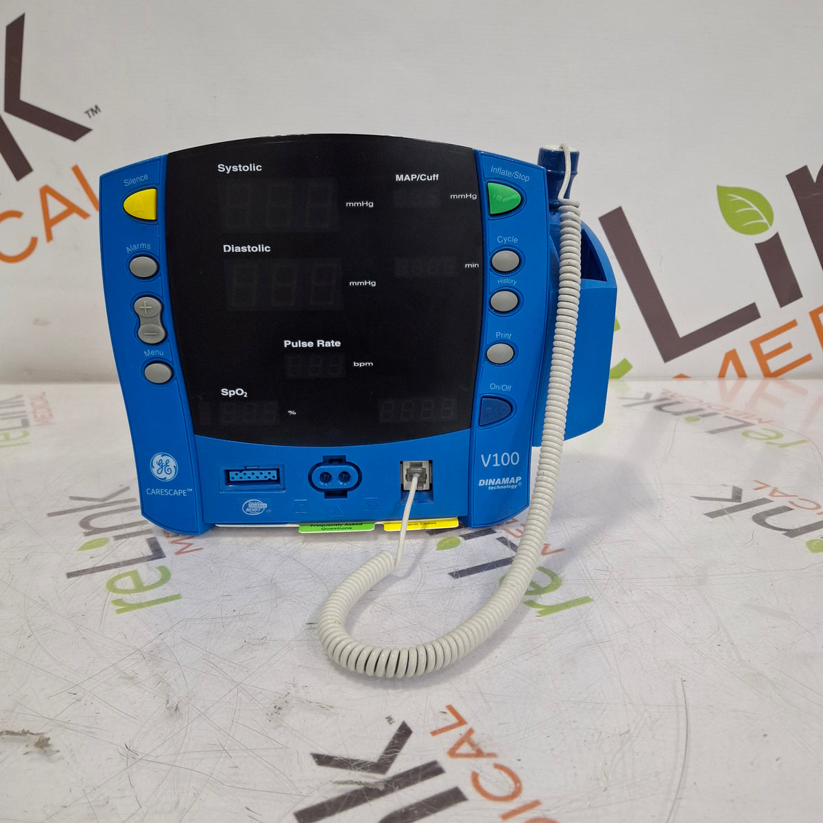 GE Healthcare Dinamap V100 - NIBP, SpO2, Temp Vital Signs Monitor ...