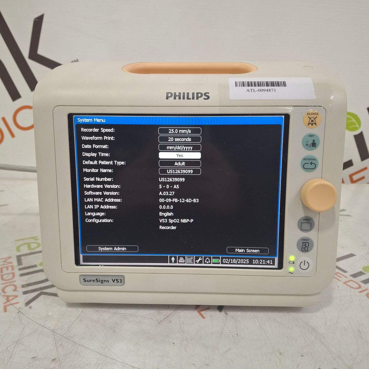 Philips Suresigns VS3 Vital Signs Monitor
