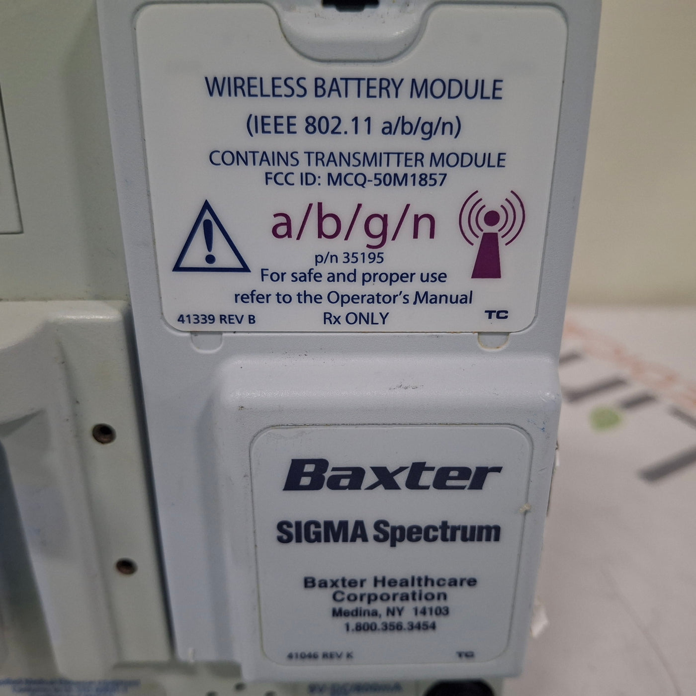 Baxter Sigma Spectrum with A/B/G/N Battery Infusion Pump