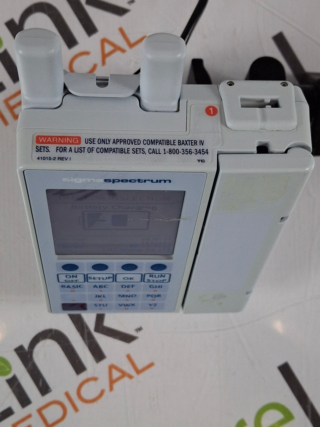 Baxter Sigma Spectrum 8.00.04 w/ A/B/G/N Battery Infusion Pump