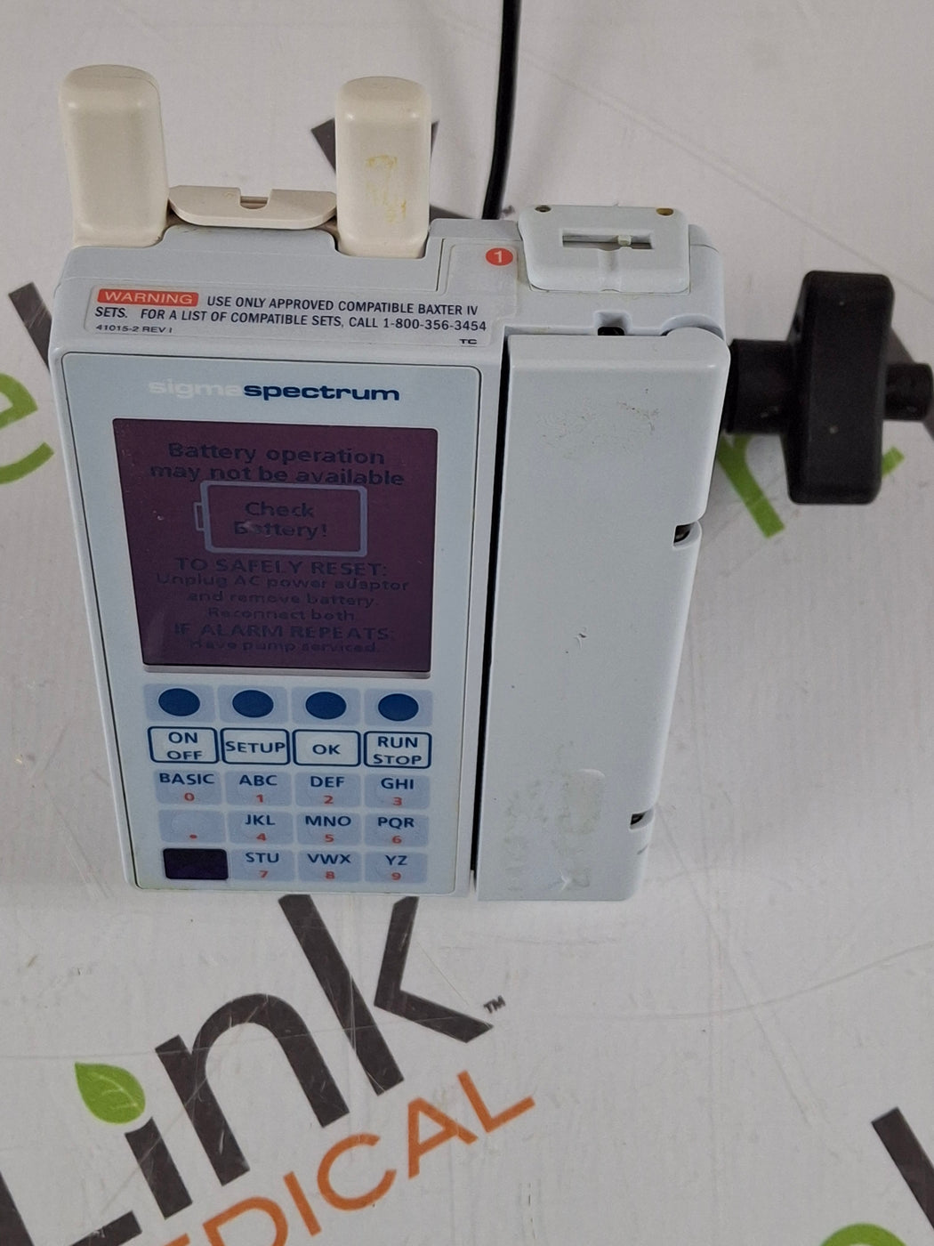 Baxter Sigma Spectrum w/ A/B/G/N Battery Infusion Pump