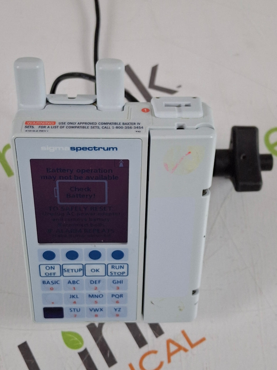 Baxter Sigma Spectrum w/ A/B/G/N Battery Infusion Pump