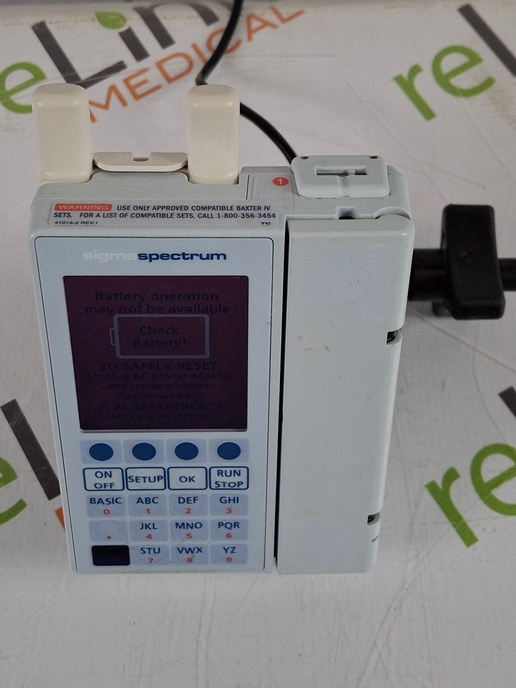 Baxter Sigma Spectrum w/ A/B/G/N Battery Infusion Pump