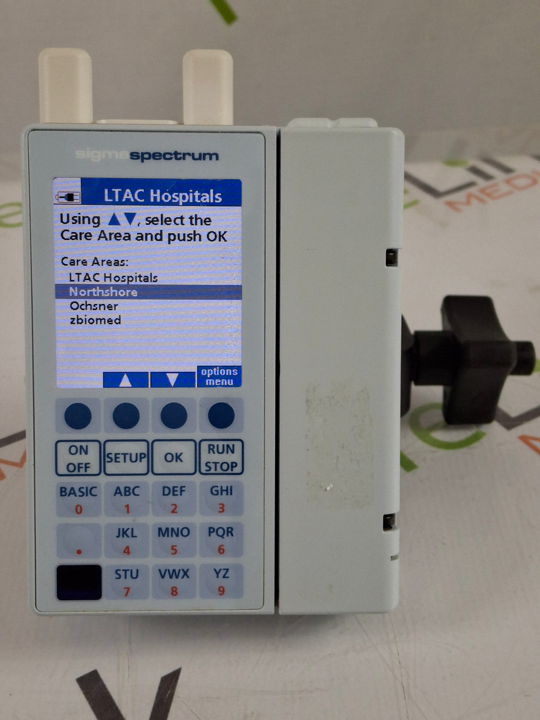 Baxter Sigma Spectrum 8.00.04 w/ A/B/G/N Battery Infusion Pump