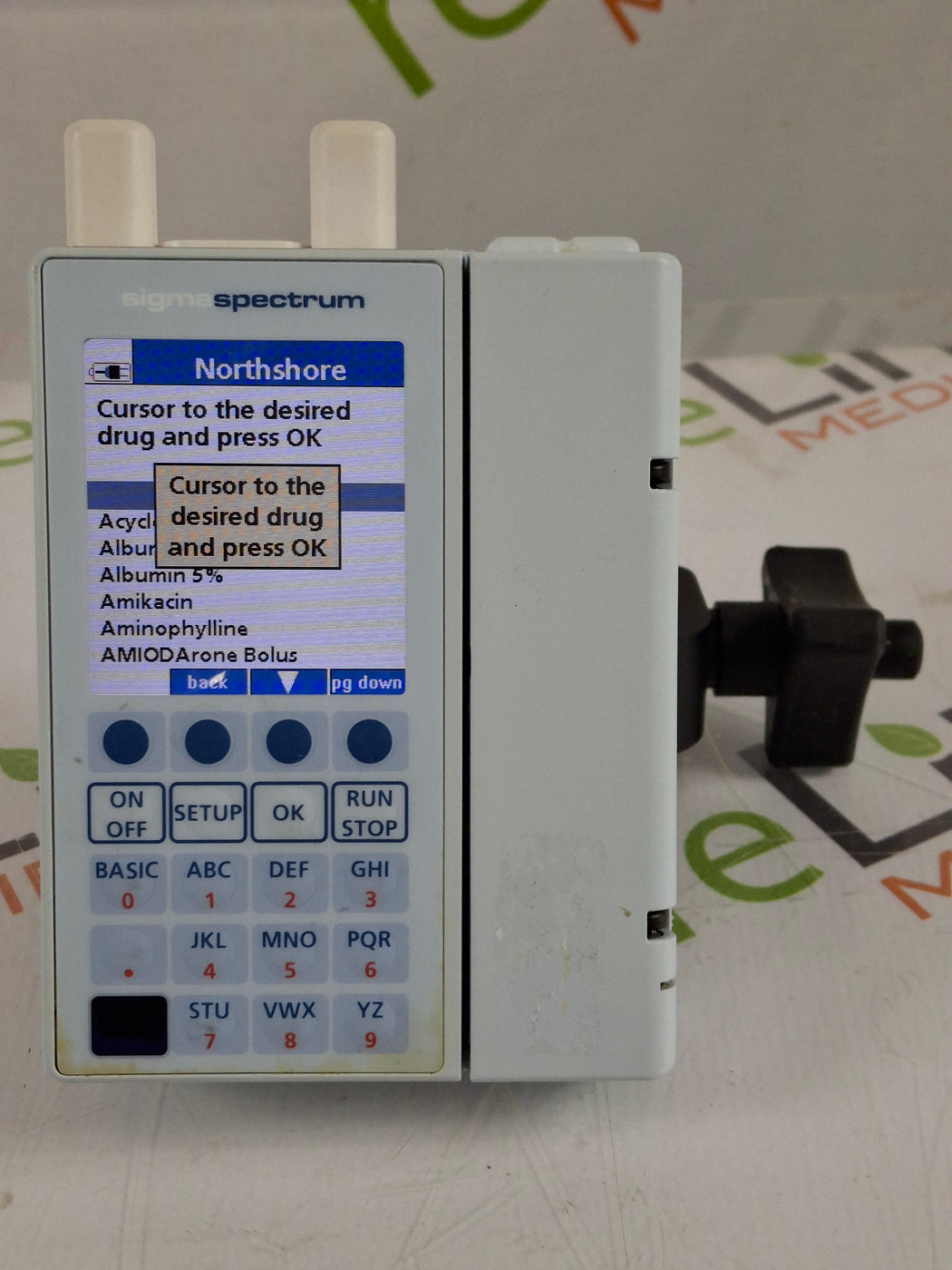 Baxter Sigma Spectrum 8.00.04 w/ A/B/G/N Battery Infusion Pump