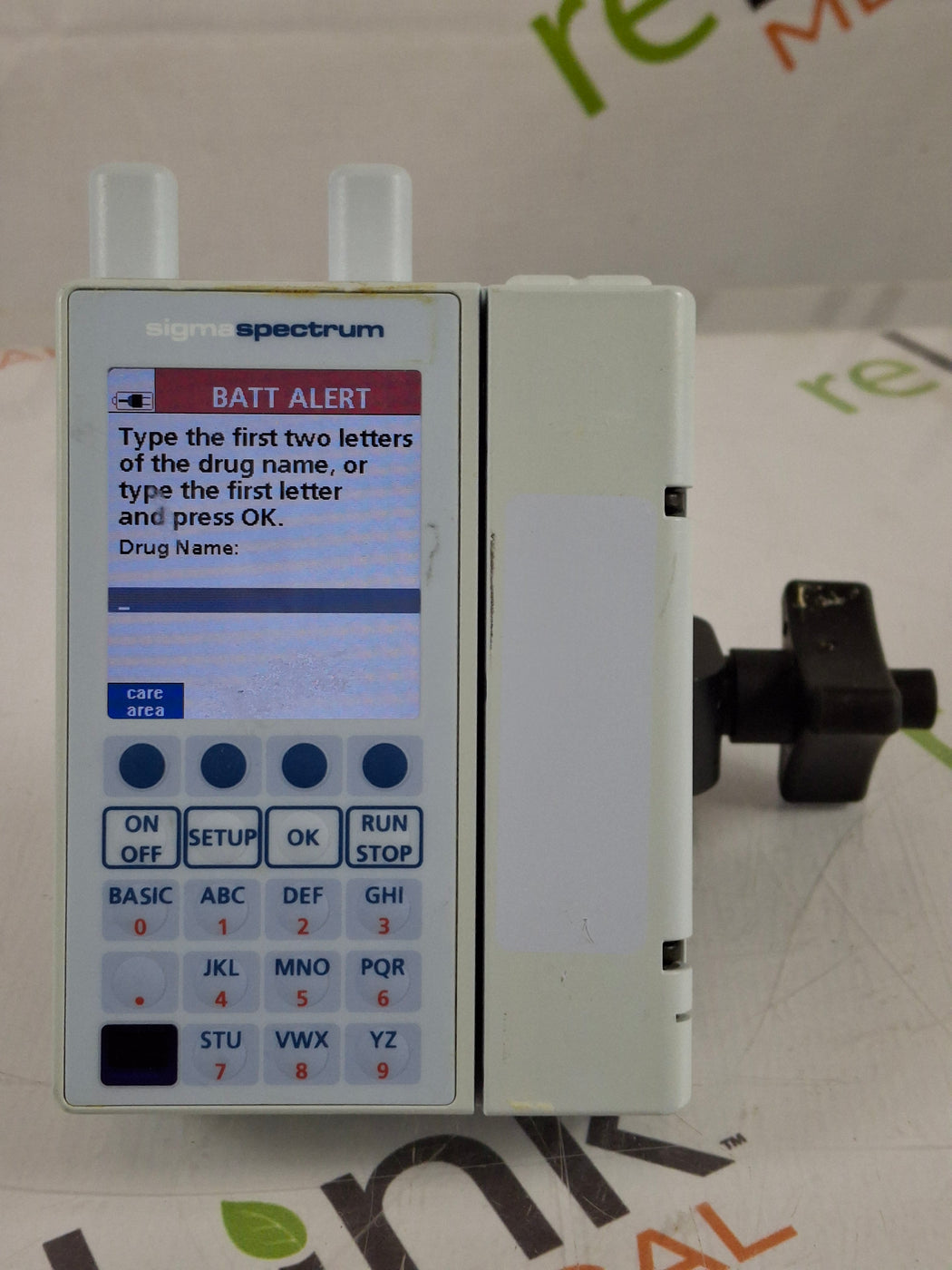 Baxter Sigma Spectrum 8.00.04 w/ A/B/G/N Battery Infusion Pump