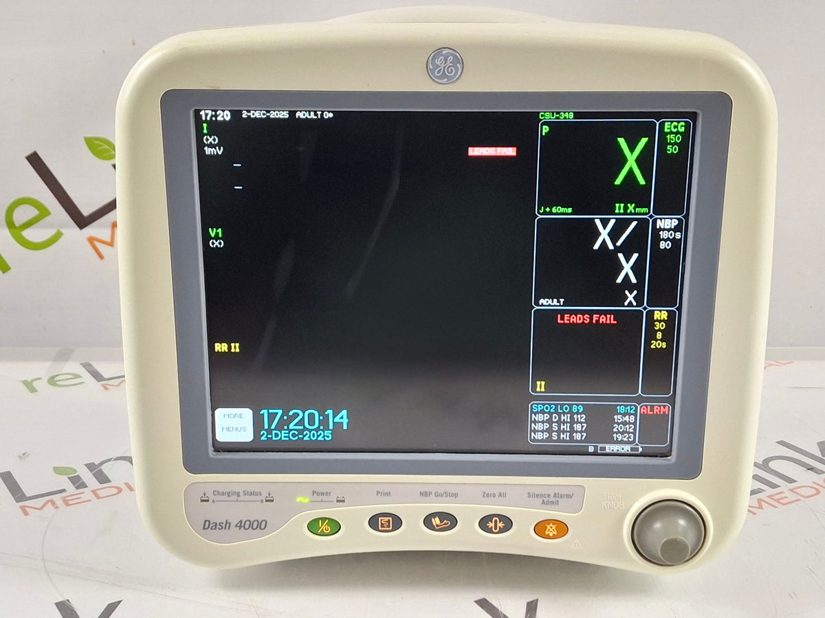 GE Healthcare Dash 4000 - GE/Nellcor SpO2 Patient Monitor