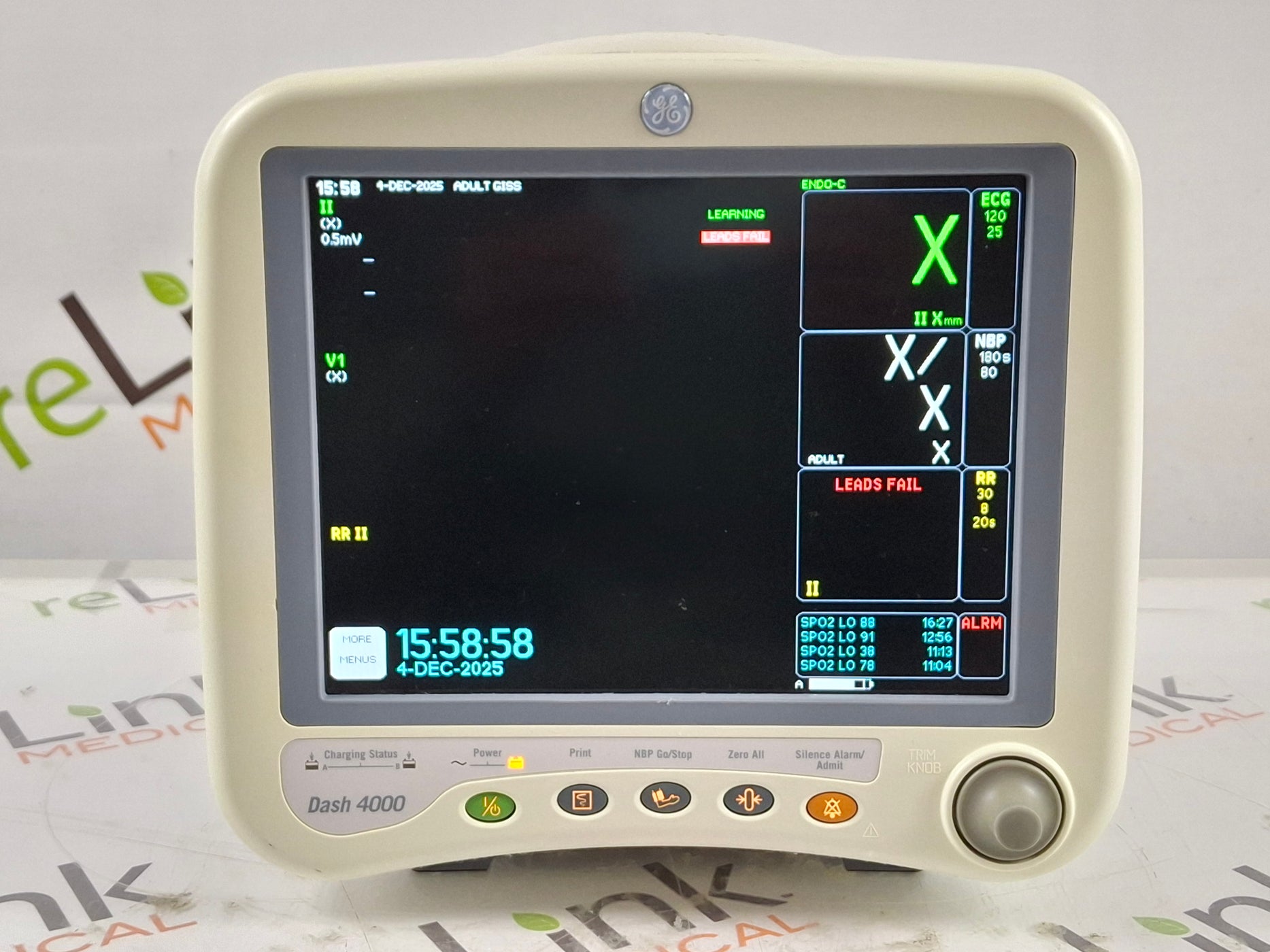 GE Healthcare Dash 4000 - GE/Nellcor SpO2 Patient Monitor