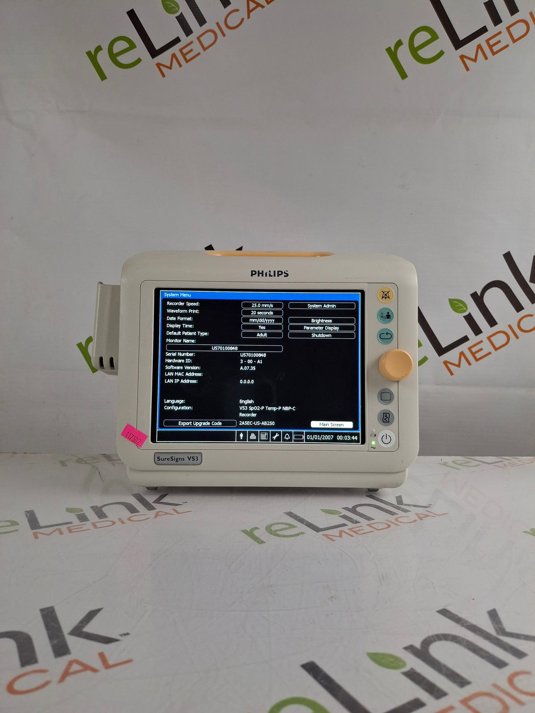 Philips Suresigns VS3 Vital Signs Monitor