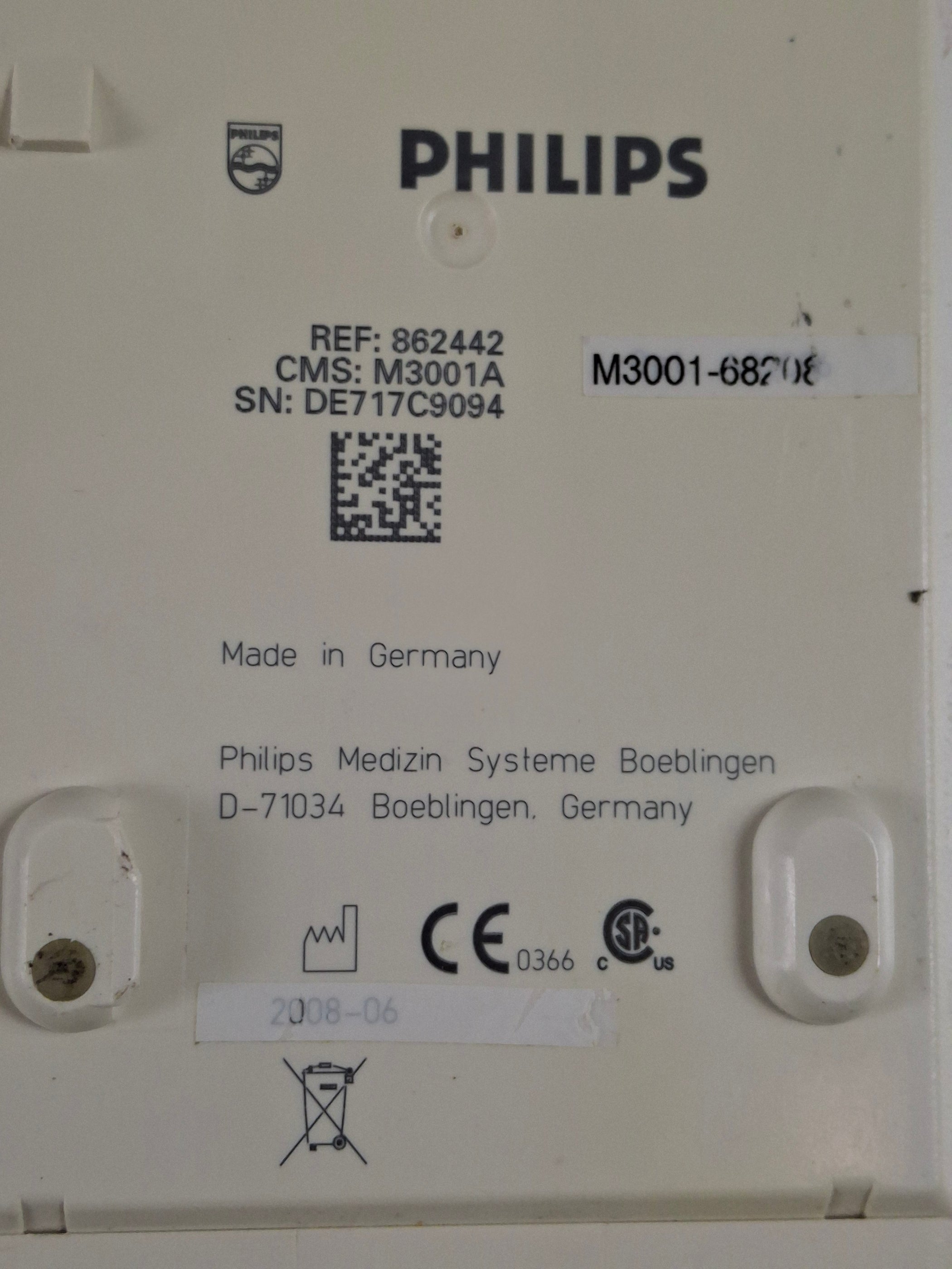 Philips M3001A-A04C06 OxiMax SpO2, NIBP, ECG, Temp, IBP MMS Module