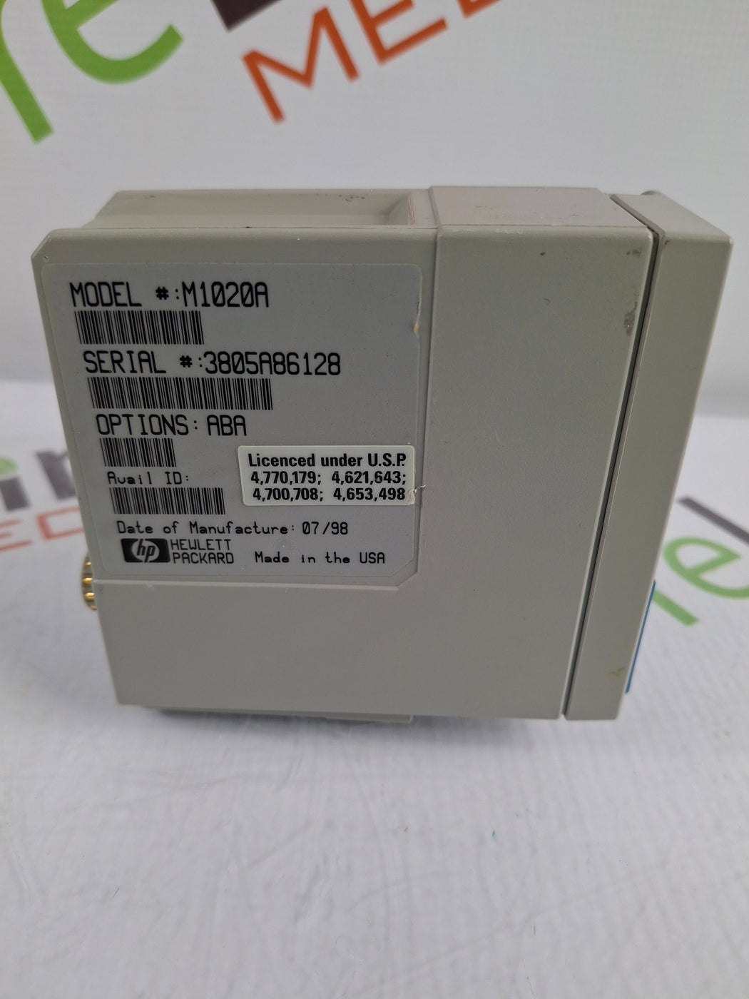 Hewlett Packard M1020A SpO2/PLETH Single Parameter Module