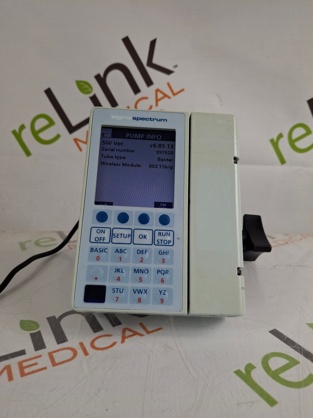 Baxter Sigma Spectrum 6.05.13 with B/G Battery Infusion Pump