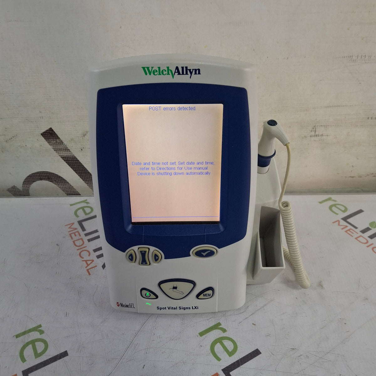 Welch Allyn Spot LXi - NIBP, SureTemp Plus, Masimo SpO2 Vital Signs Mo