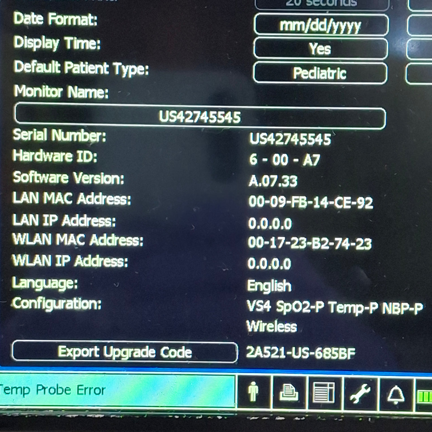 Philips SureSigns VS4 Vital Signs Monitor