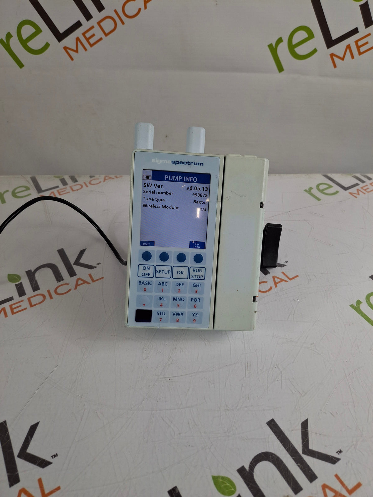 Baxter Sigma Spectrum 6.05.13 with A/B/G/N Battery Infusion Pump