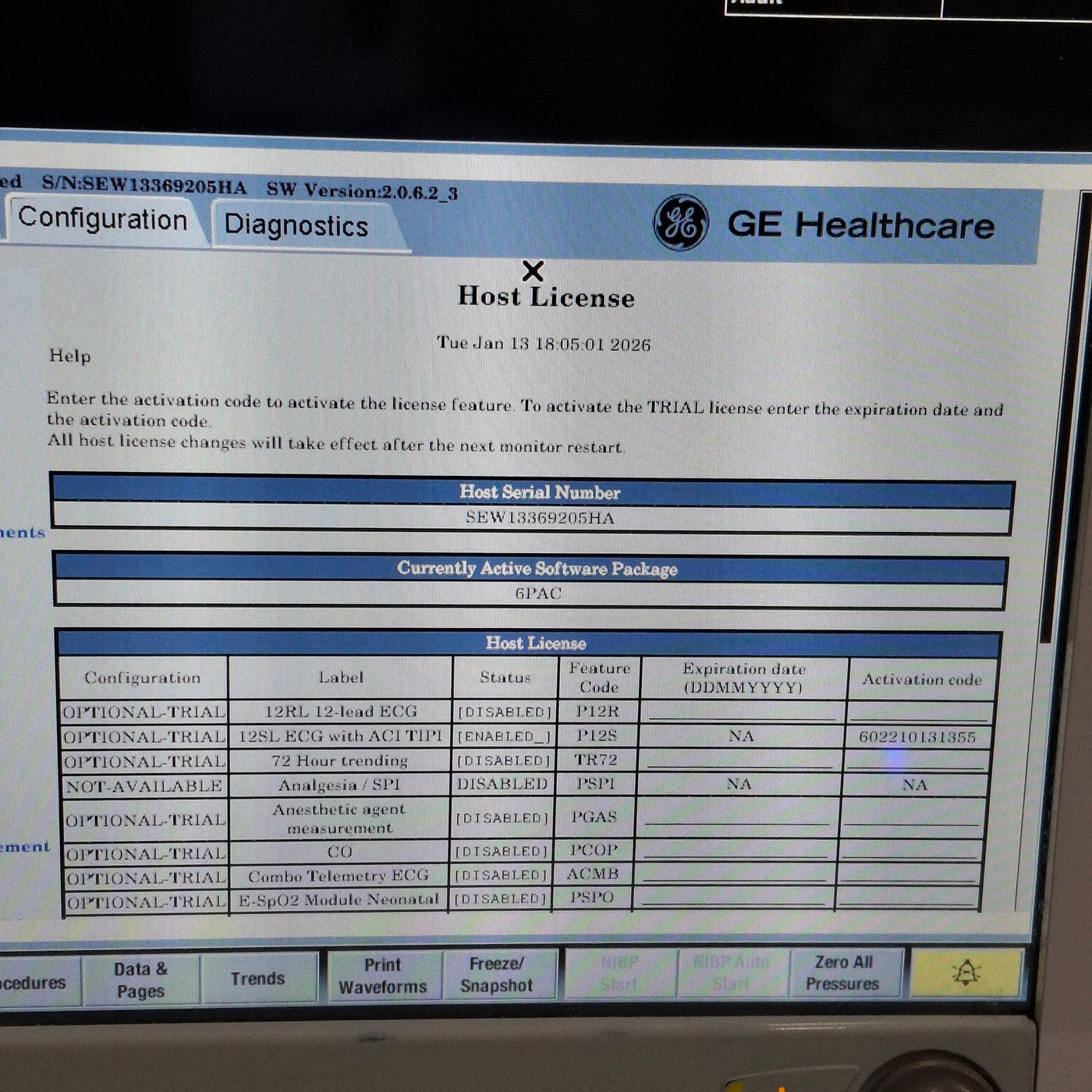 GE Healthcare Carescape B650 Post Anesthesia Care Patient Monitor