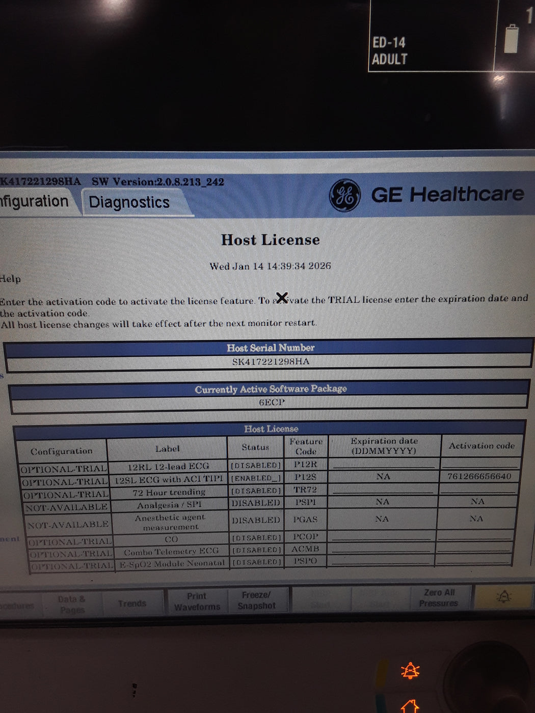 GE Healthcare Carescape B650 Emergency Care Patient Monitor