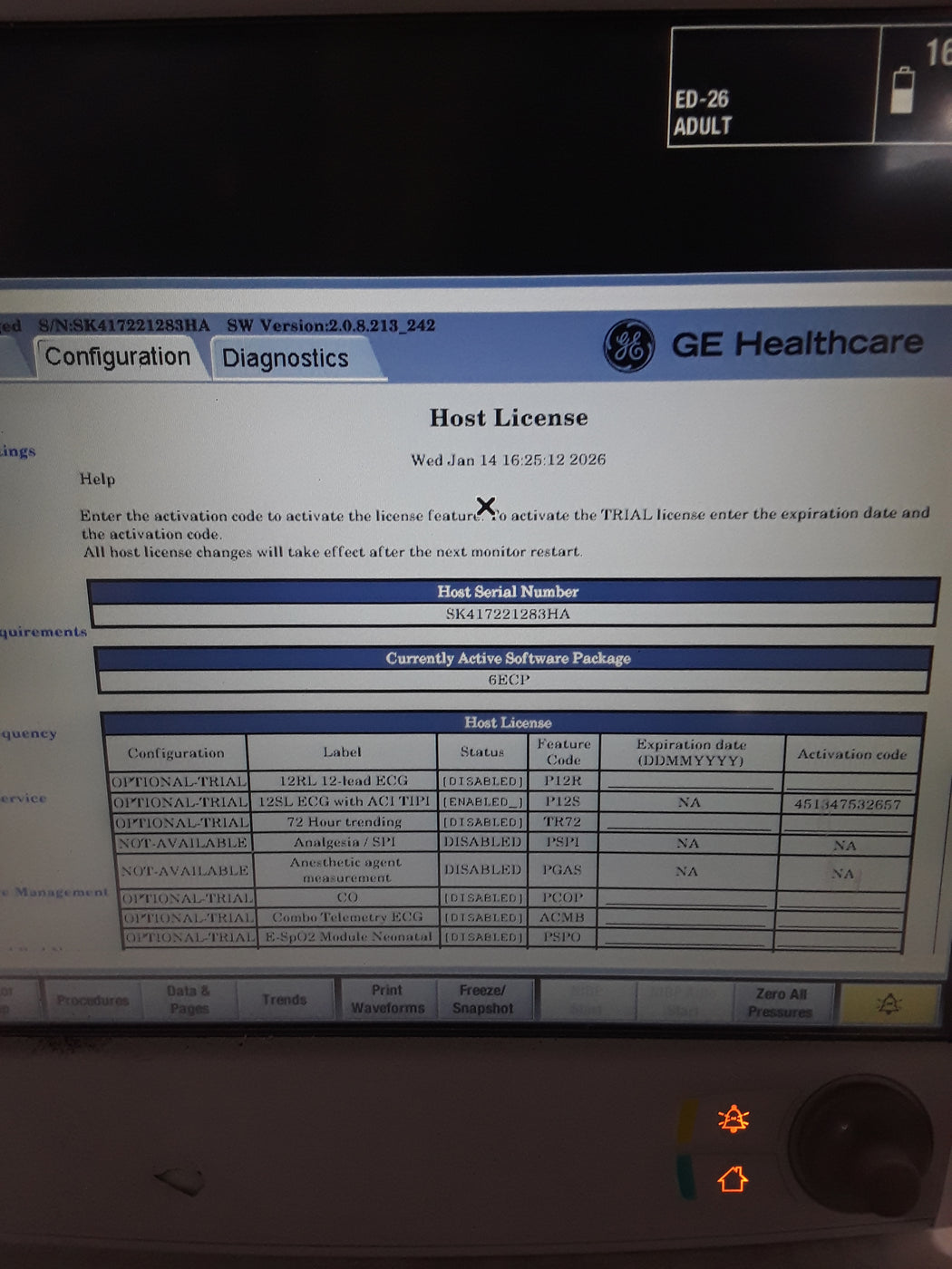 GE Healthcare Carescape B650 Emergency Care Patient Monitor