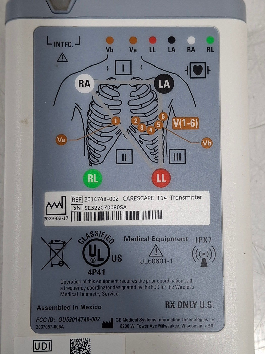 GE Healthcare Carescape T14 Telemetry Transmitter