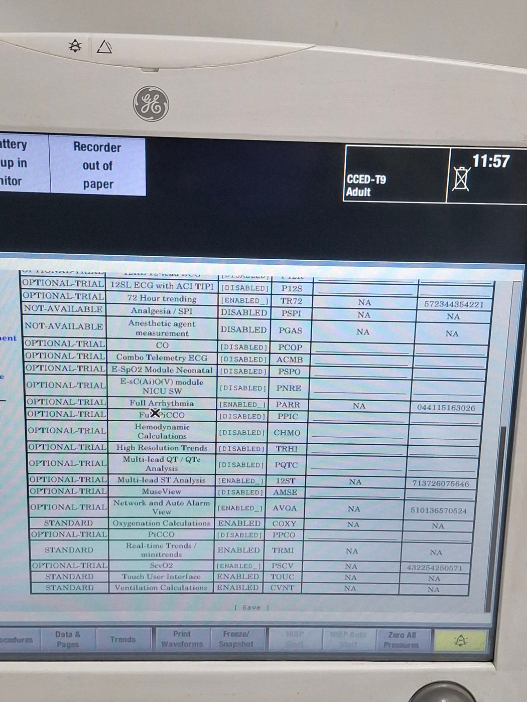 GE Healthcare Carescape B650 Emergency Care Patient Monitor