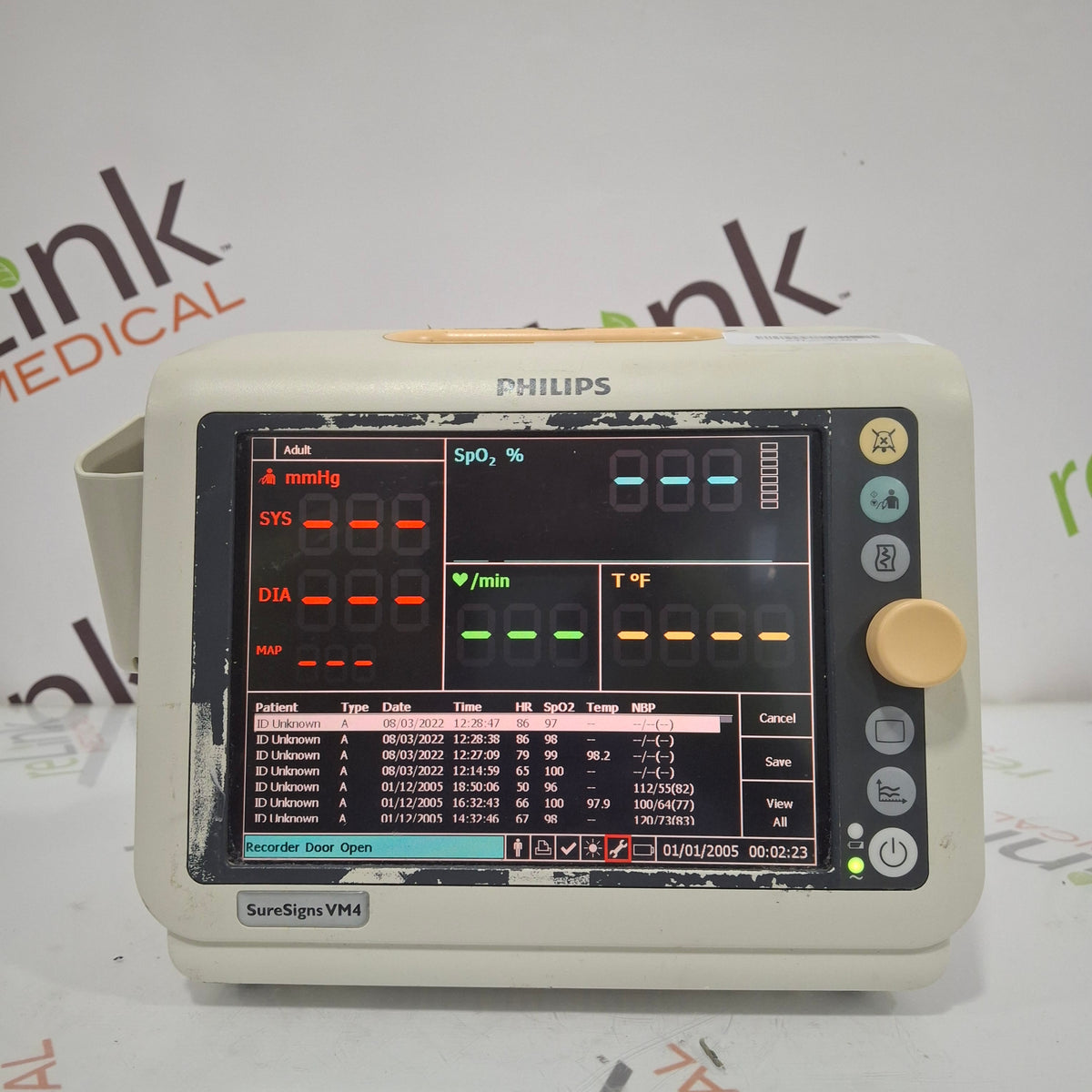 Philips SureSigns VM4 Vital Signs Monitor