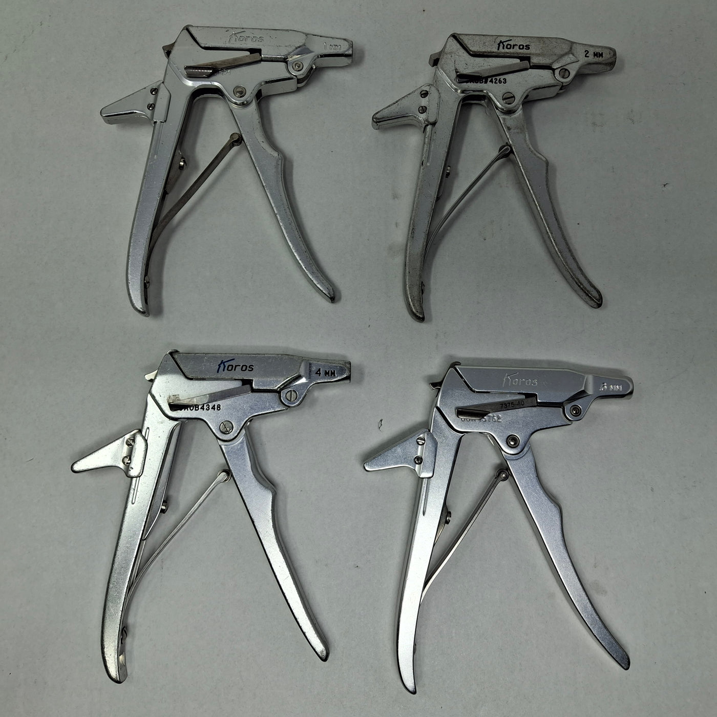 Koros 1mm, 2mm, 4mm, 6mm Rongeur Handle Set