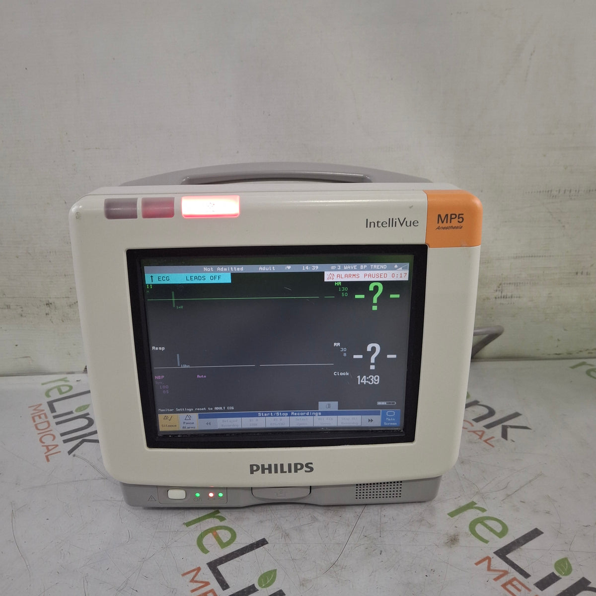 Philips IntelliVue MP5 Anesthesia Fast SpO2, ECG, NBP Patient Monitor