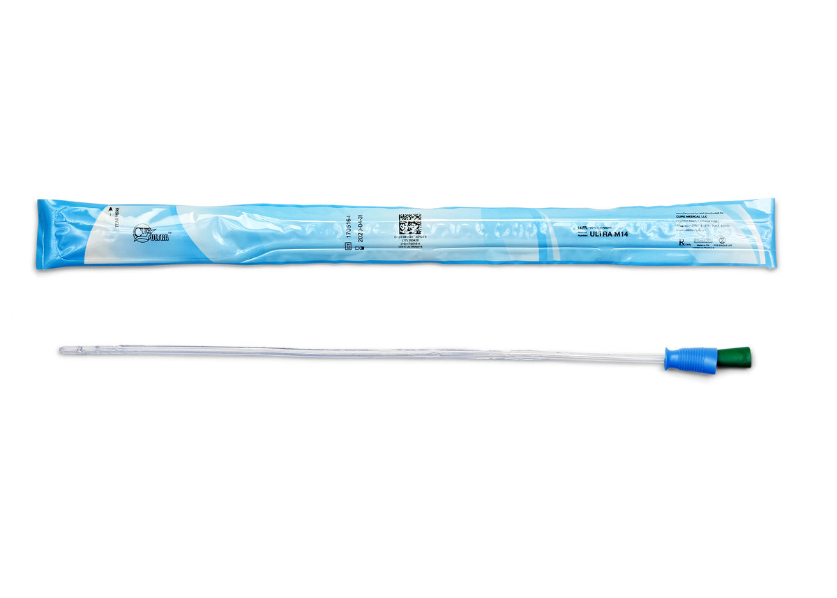 Convatec ULTRA M18C Catheter Male Single-Use 16" Coude Tip 18FR